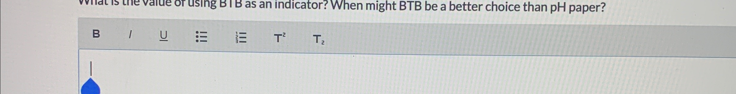 Solved what is tne value or Using BTB as an indicator? When | Chegg.com