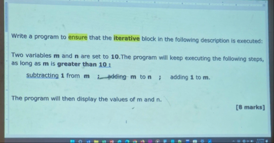 Solved Write a c program to ensure that the iterative block | Chegg.com
