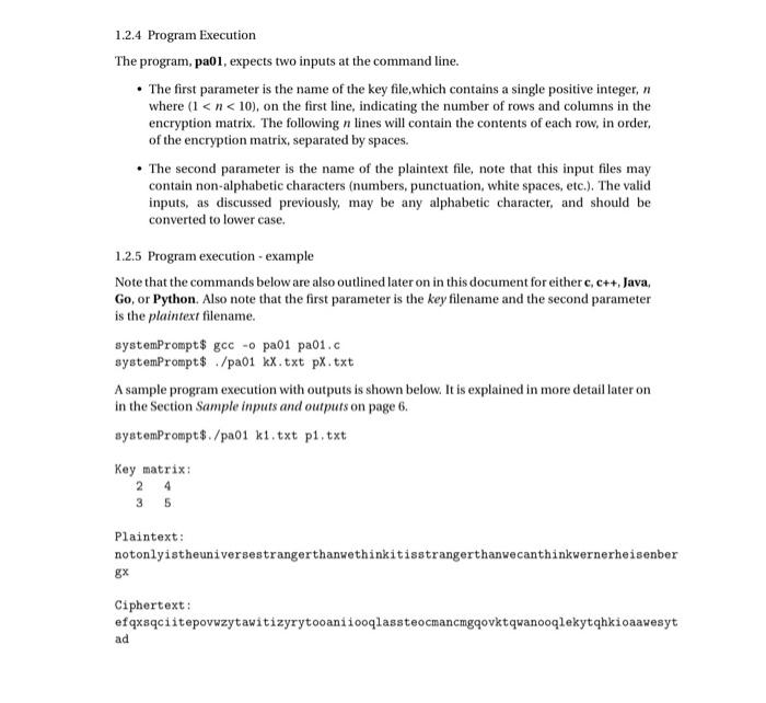 Solved Use C To Write A Program That Encrypts The
