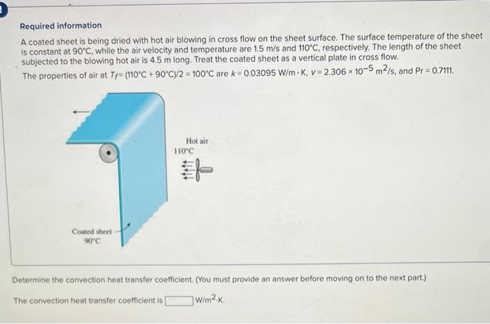 Solved Required information A coated sheet is being dried | Chegg.com