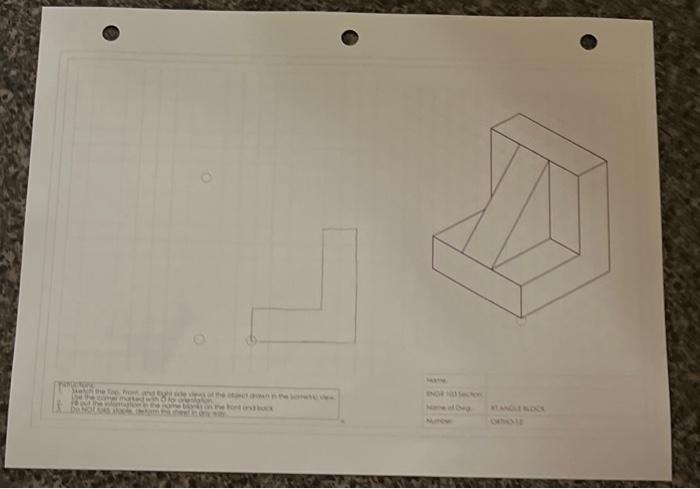 Solved ENGR 103 ORTHO-12RT ANGLE BLOCKHelp Please!! I need | Chegg.com