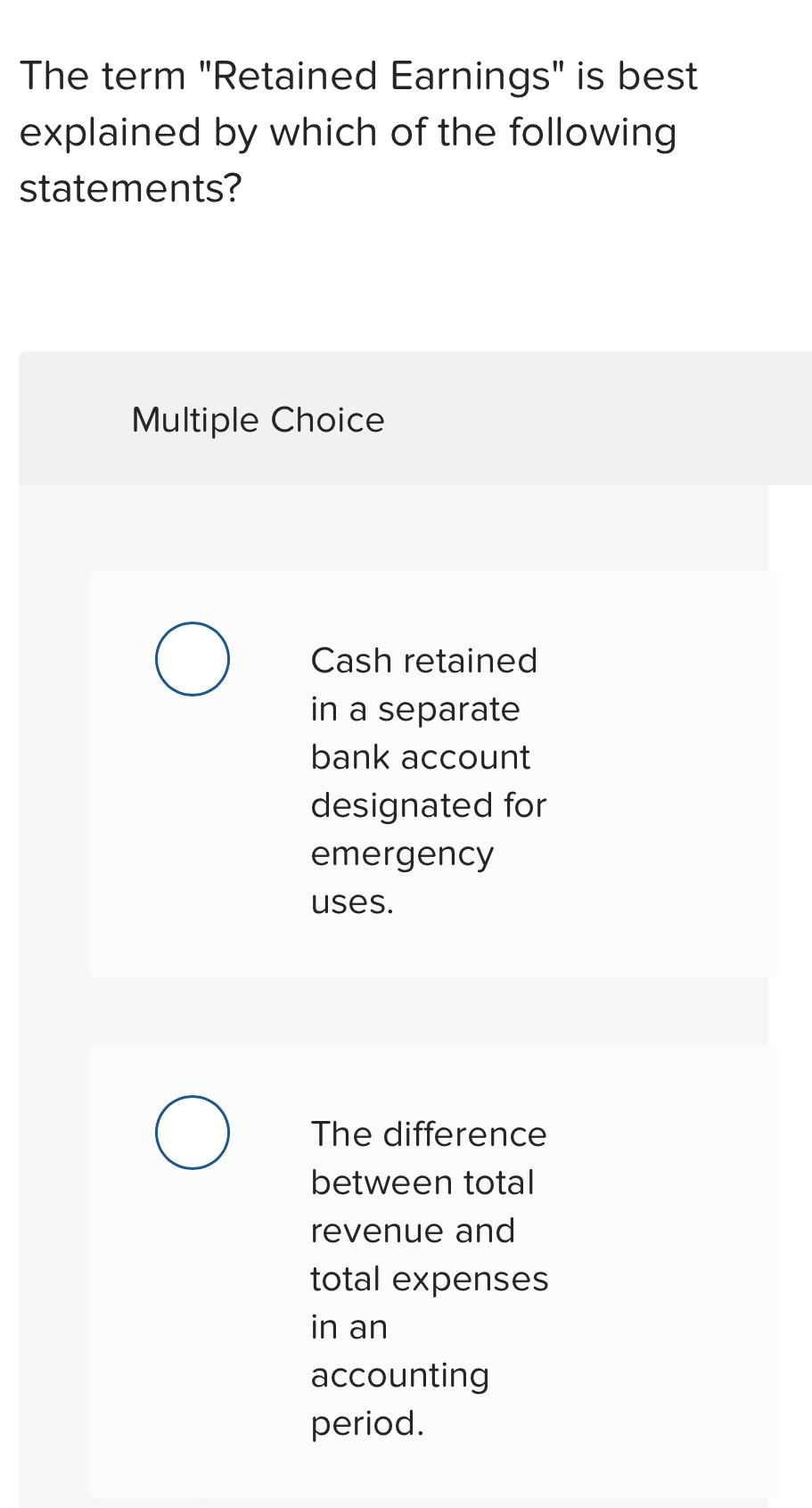 Solved The term "Retained Earnings" is best explained by | Chegg.com