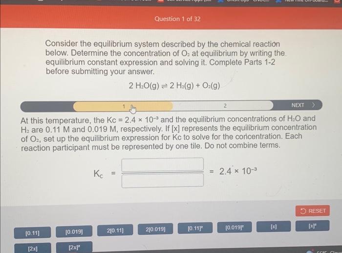 Consider the equilibrium system described by the | Chegg.com