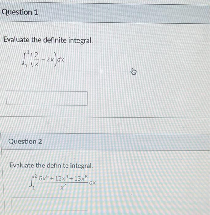 Solved Evaluate the definite integral. ∫13(x2+2x)dx Question | Chegg.com