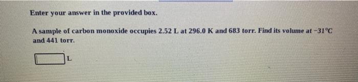 Solved Enter your answer in the provided box. A sample of | Chegg.com