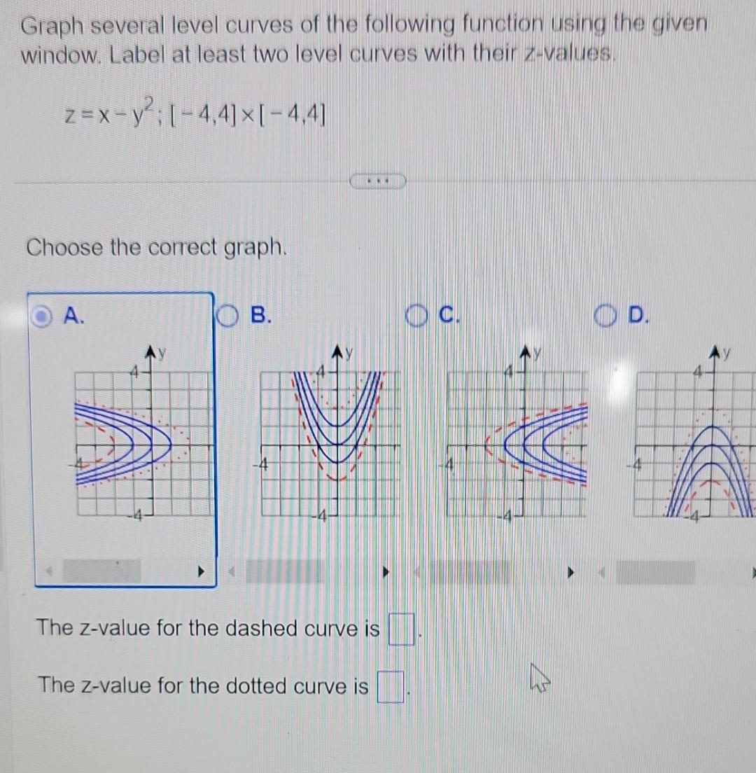 Solved Graph several level curves of the following function | Chegg.com Solved Graph several level curves of the following function | Chegg.com