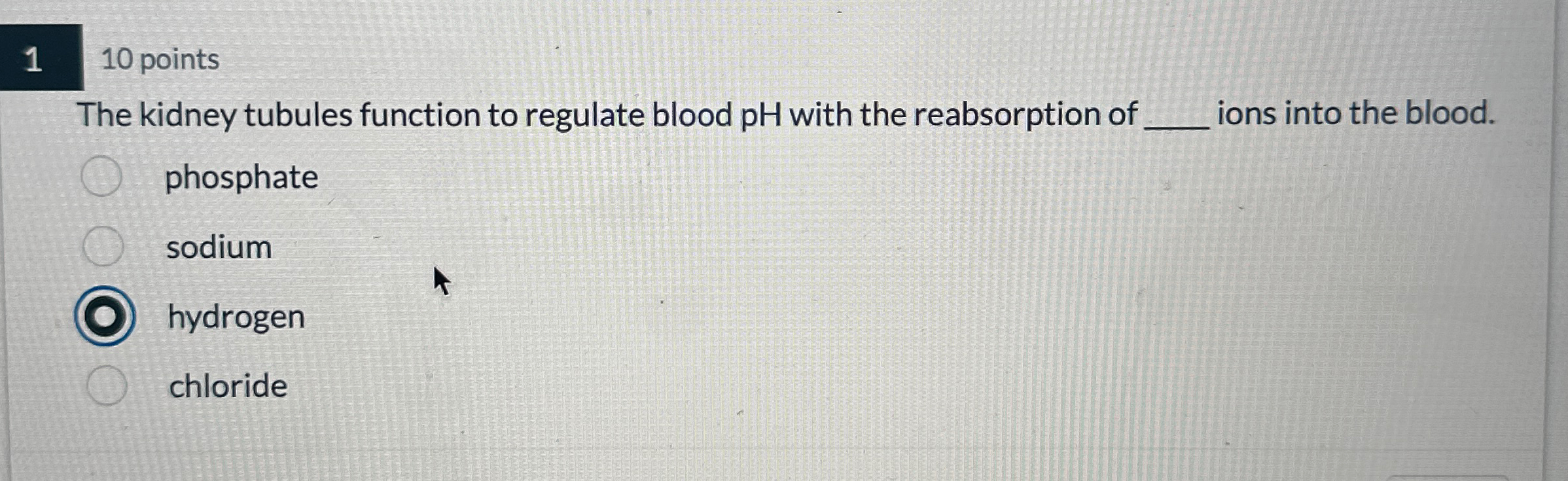 Solved 110 pointsThe kidney tubules function to regulate | Chegg.com Solved 110 pointsThe kidney tubules function to regulate | Chegg.com