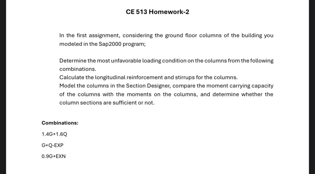 Solved CE 513 ﻿Homework-2In the first assignment, | Chegg.com