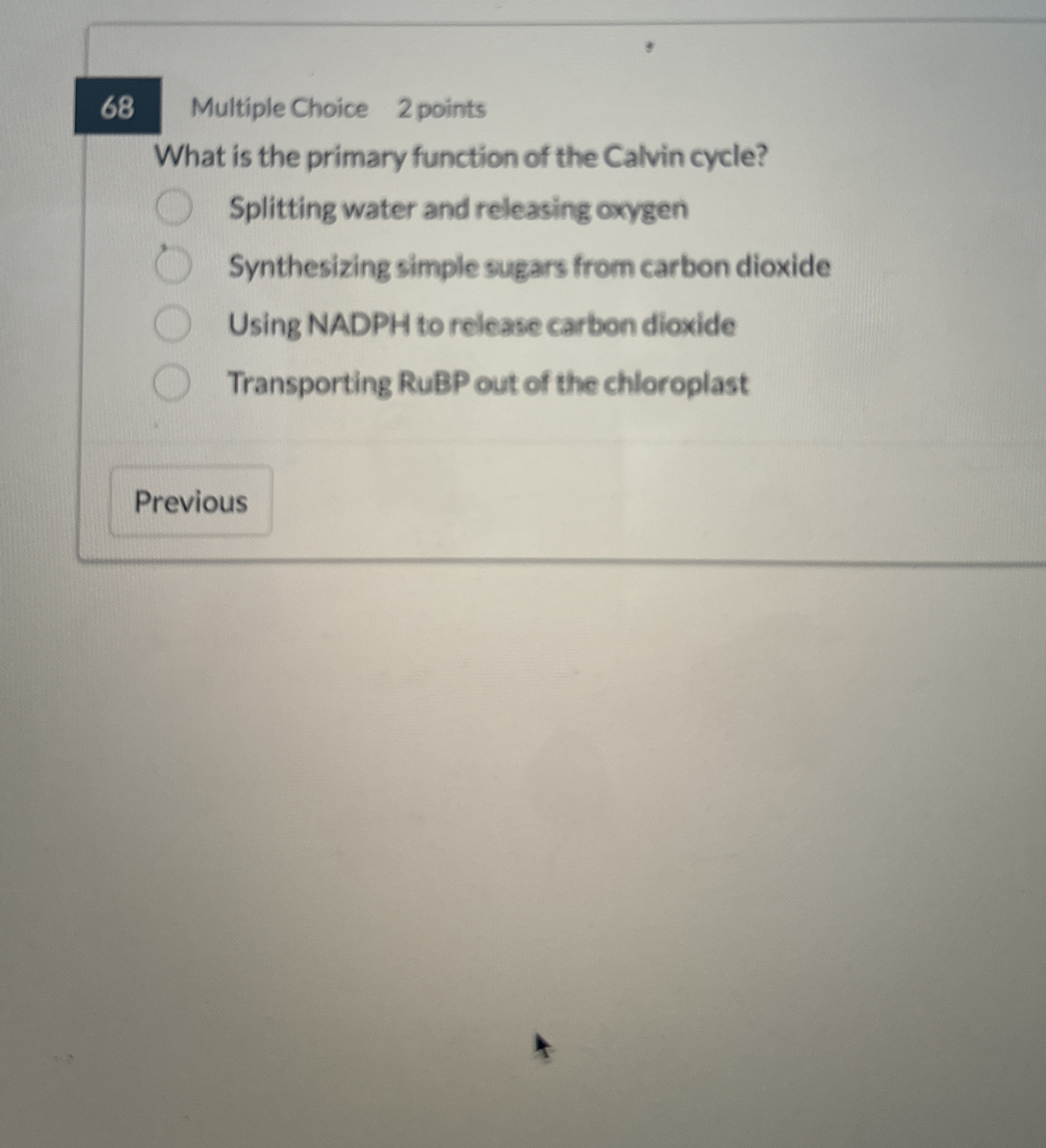 Solved Multiple Choice 2 pointsWhat is the primary function | Chegg.com Solved Multiple Choice 2 pointsWhat is the primary function | Chegg.com