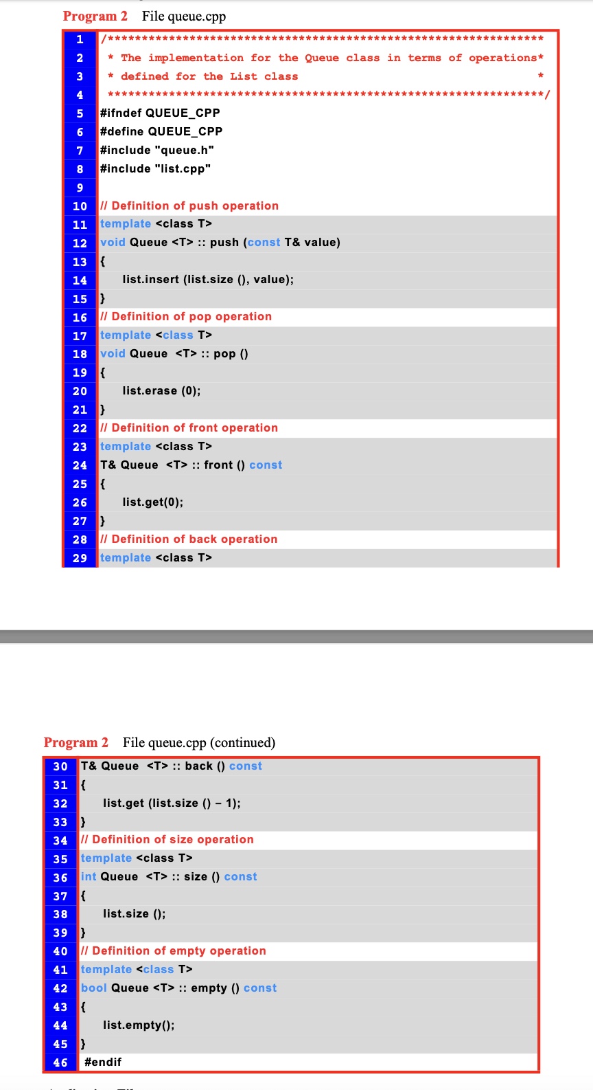 Solved Rewrite The Interface File The Implementation File