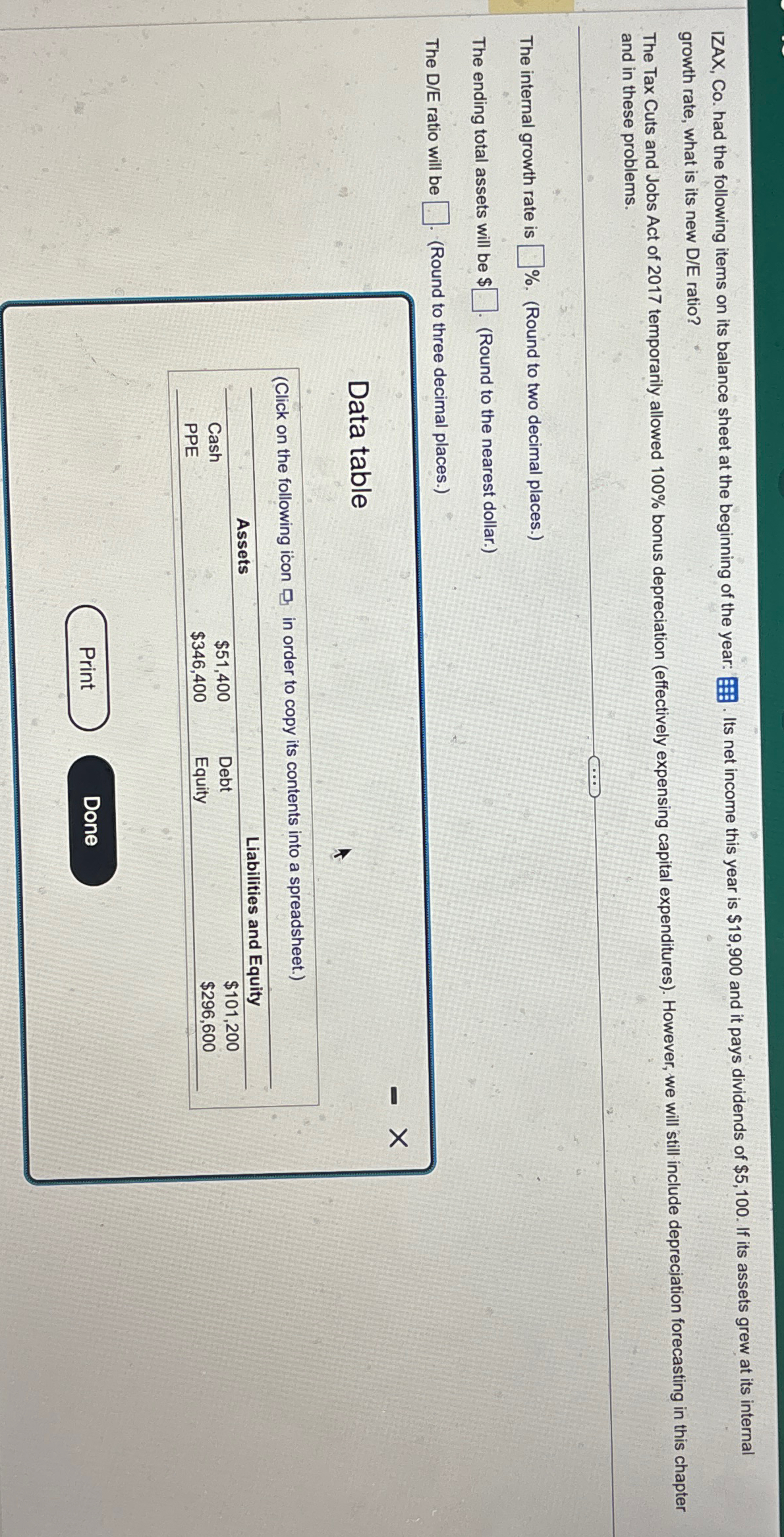 Solved IZAX, Co. ﻿had the following items on its balance | Chegg.com