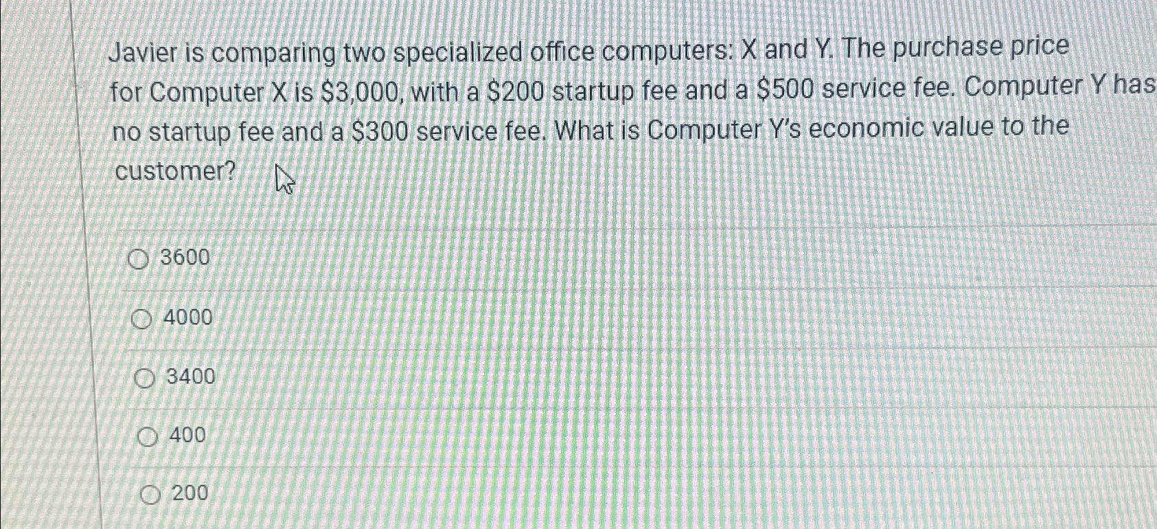 Solved Javier is comparing two specialized office computers: | Chegg.com