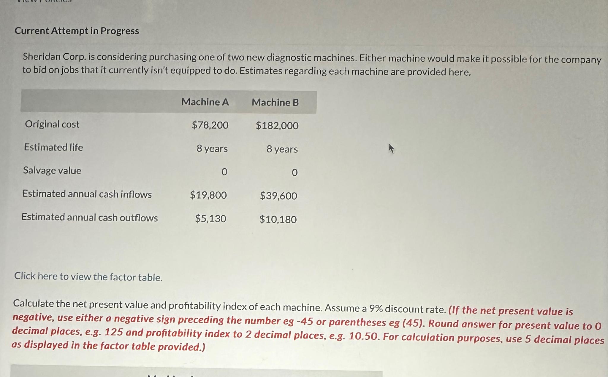 Solved Calculate net present value and profitability index | Chegg.com