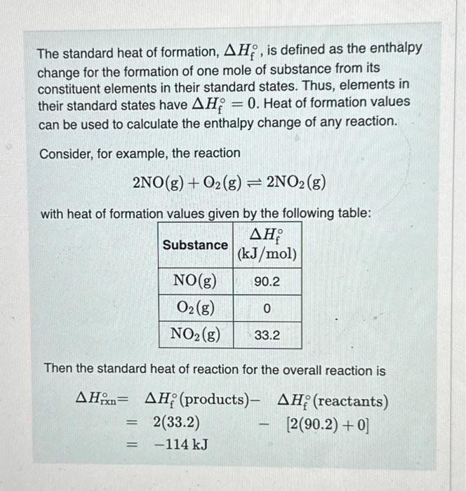 Solved The standard heat of formation, ΔHf∘, is defined as | Chegg.com