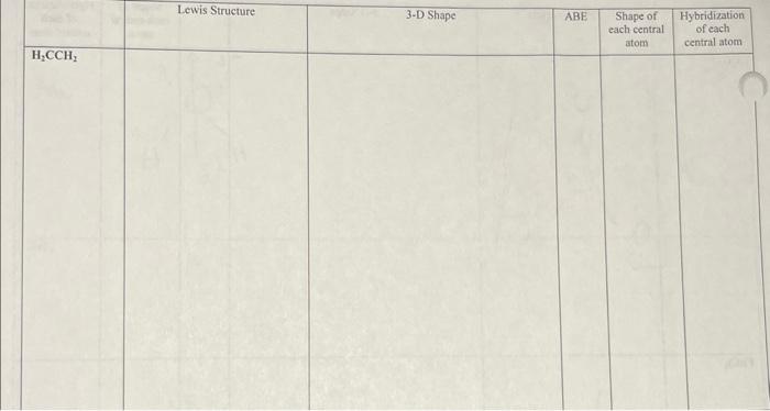 Solved \begin{tabular}{|l|l|l|l|l|l|} \hline Lewis Structure | Chegg.com