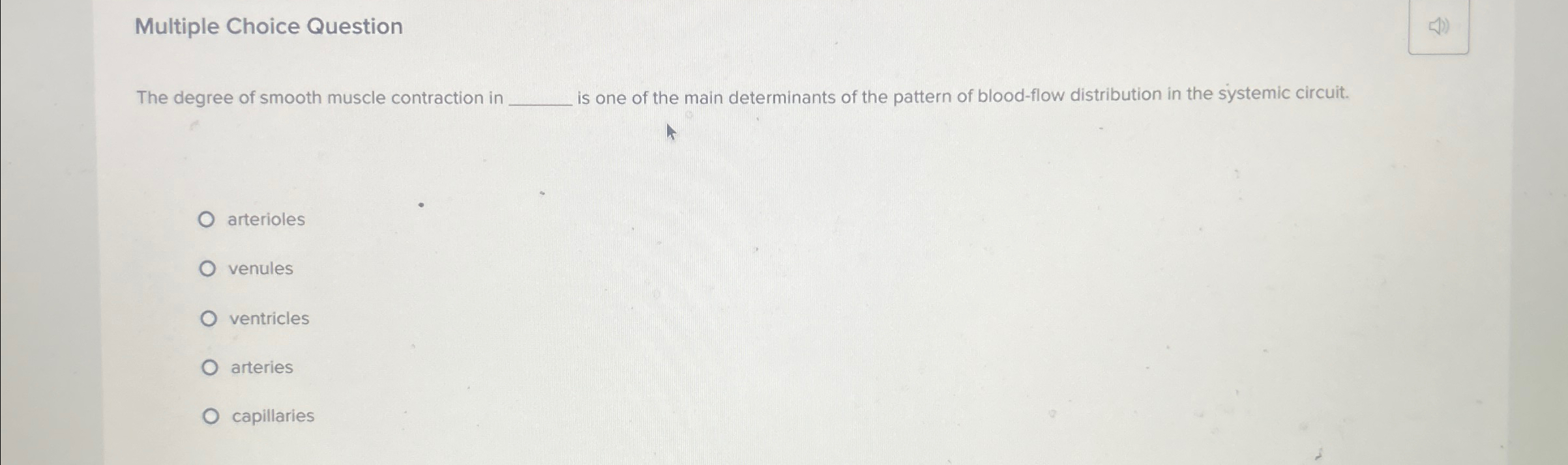 Solved Multiple Choice QuestionThe degree of smooth muscle | Chegg.com