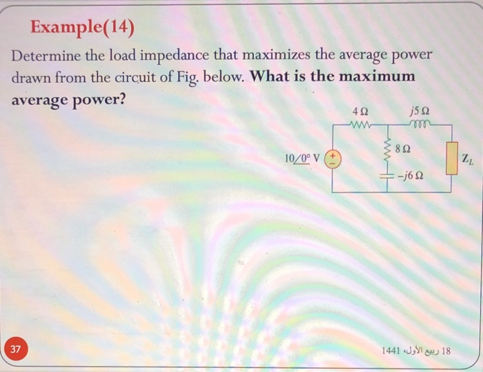 Solved Example(14) Determine the load impedance that | Chegg.com