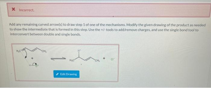 Solved Add any remaining curved arrow(s) to draw step 1 of | Chegg.com