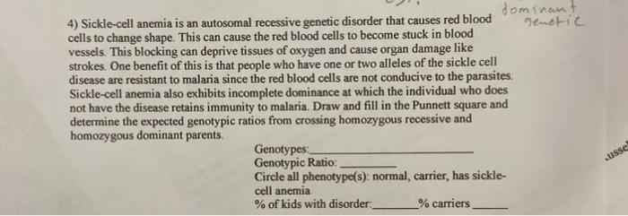 Solved INCOMPLETE AND CODOMINANT TRAITS Background | Chegg.com