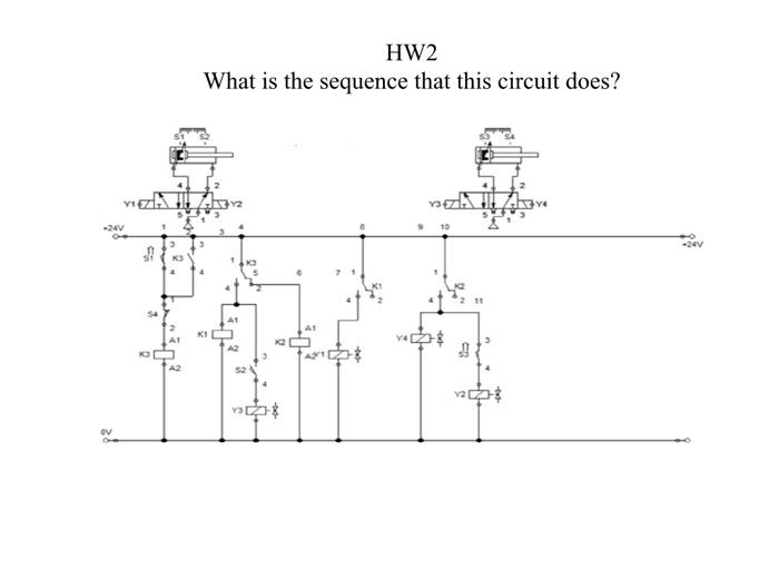 HW2 What is the sequence that this circuit does? | Chegg.com