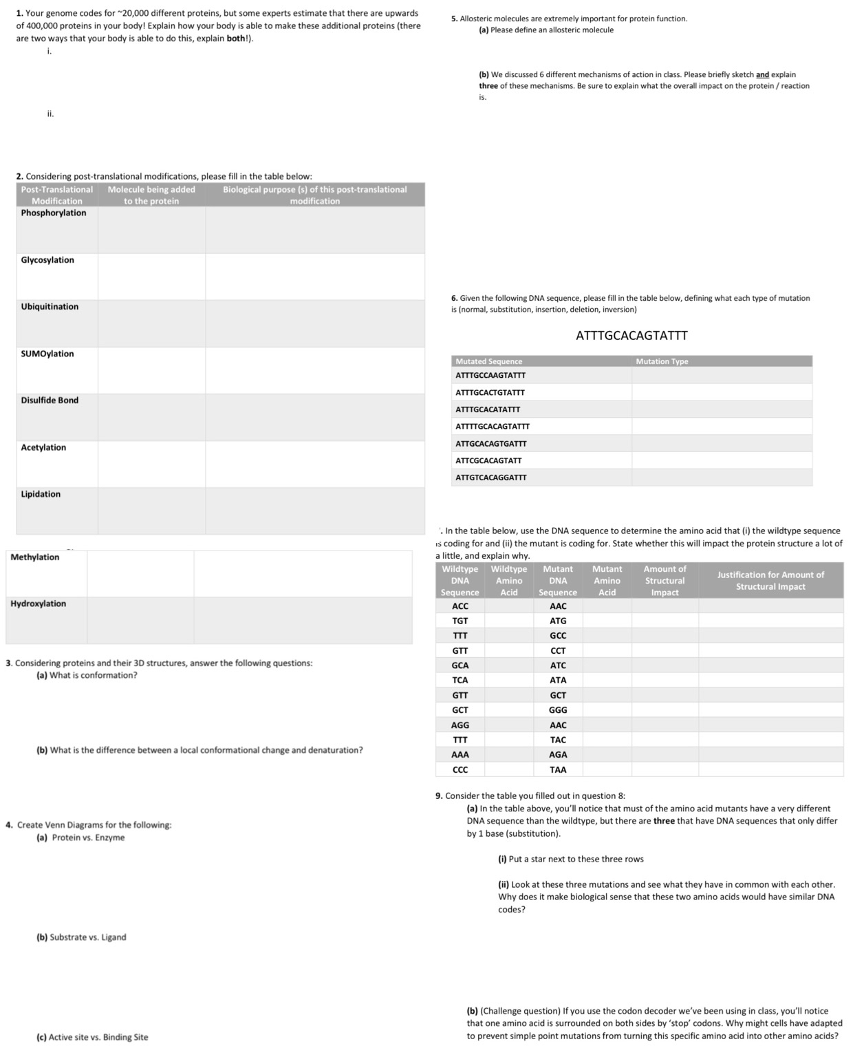 Solved Your genome codes for ∼20,000 ﻿different proteins, | Chegg.com
