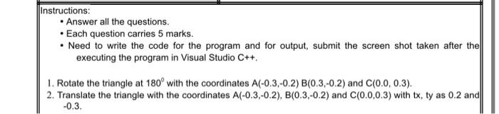 Solved nstructions: - Answer all the questions. - Each | Chegg.com