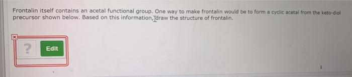 Solved Apply the Skill 19.09 The natural product frontalin | Chegg.com