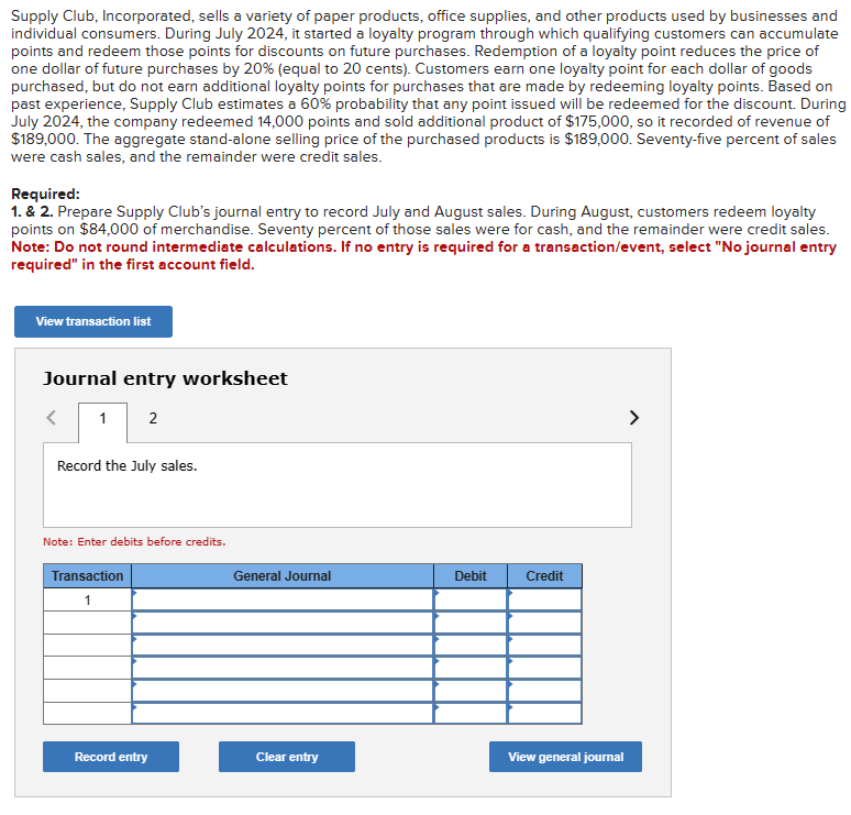 Solved Supply Club, Incorporated, sells a variety of paper | Chegg.com