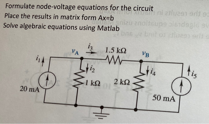 Solved Formulate node-voltage equations for the circuit s | Chegg.com