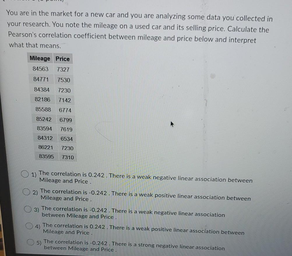 Solved You are in the market for a new car and you are | Chegg.com