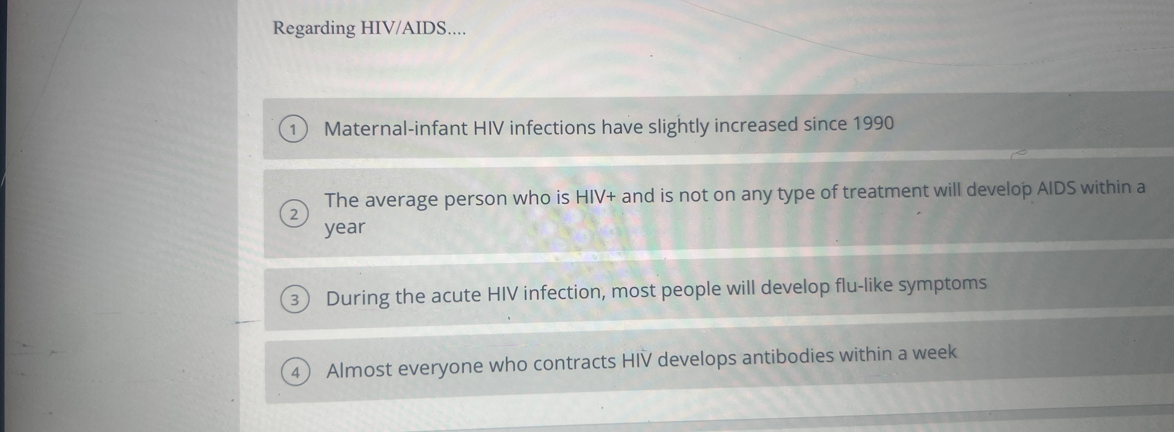 Solved Regarding HIV/AIDS....Maternal-infant HIV infections | Chegg.com
