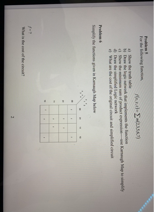 Solved Problem 5 For the following function, f(x,y,z)= | Chegg.com