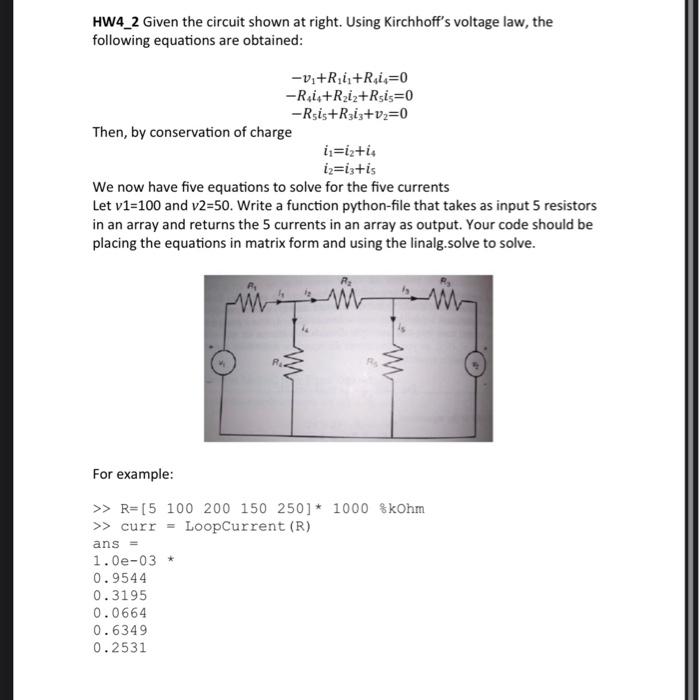 Solved HW4_2 Given the circuit shown at right. Using | Chegg.com
