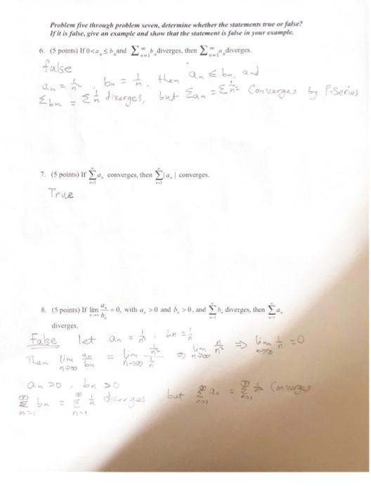 Solved Problem five through problem seven, determine whether | Chegg.com