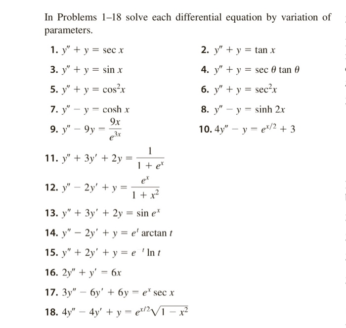 Solved In Problems 1-18 solve each differential equation by | Chegg.com