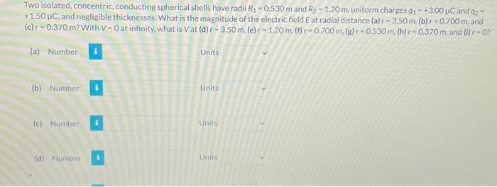 Solved Two isolated, concentric, conducting spherical shells | Chegg.com