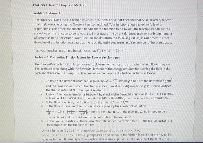 Solved Problem Statement Develop A Matlab Function Named 