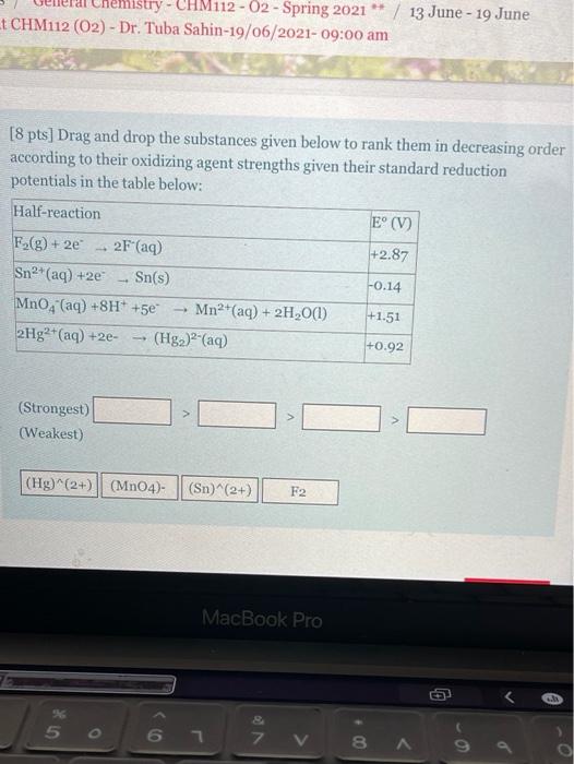 Solved M112 - 02 - Spring 2021 / 13 June - 19 June _ CHM112 | Chegg.com
