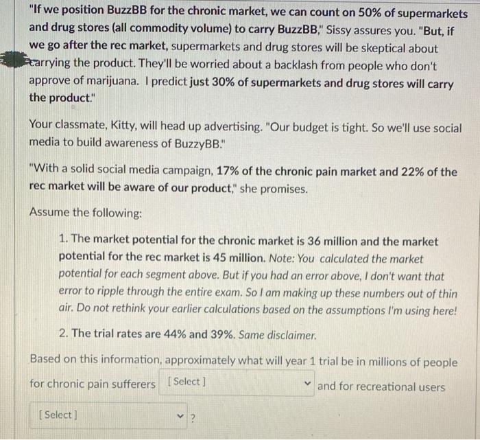 Solved First, you calculate the potential market for each of | Chegg.com
