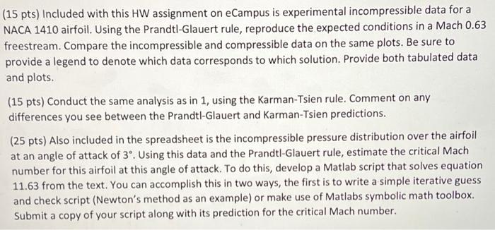 (15 pts) Included with this HW assignment on eCampus | Chegg.com
