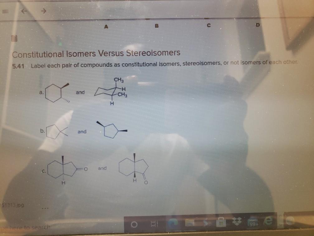Solved Constitutional Isomers Versus Stereoisomers 5.41 | Chegg.com