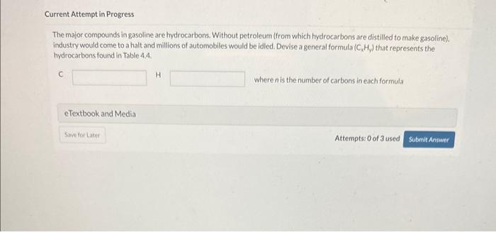 The major compounds in gasoline are hydrocarbons. | Chegg.com