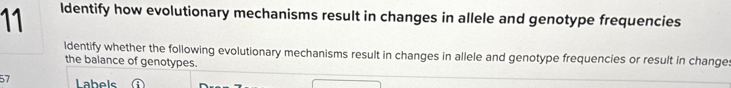 Solved Identify how evolutionary mechanisms result in | Chegg.com