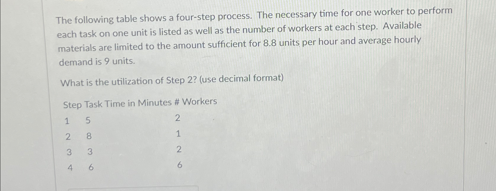 Solved The following table shows a four-step process. The | Chegg.com