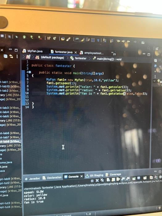 Solved A Private Int Data Field Named Speed That Specifies 