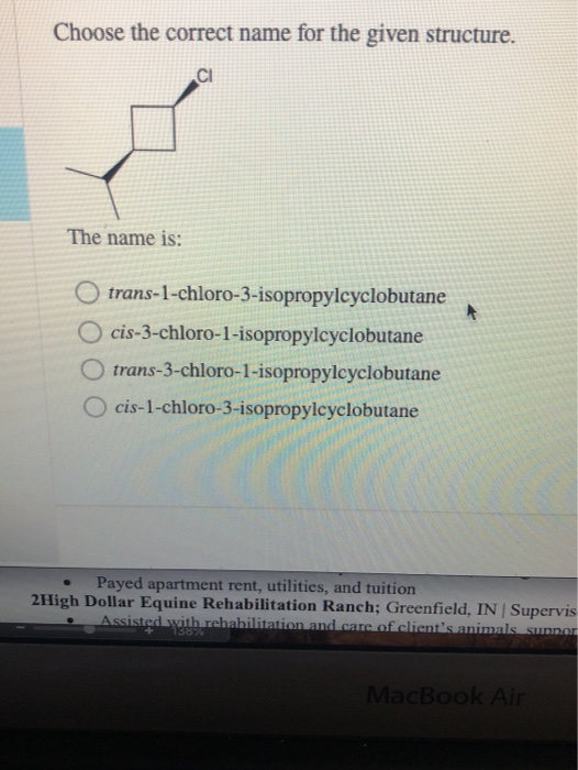 Solved Choose the correct name for the given structure. The | Chegg.com