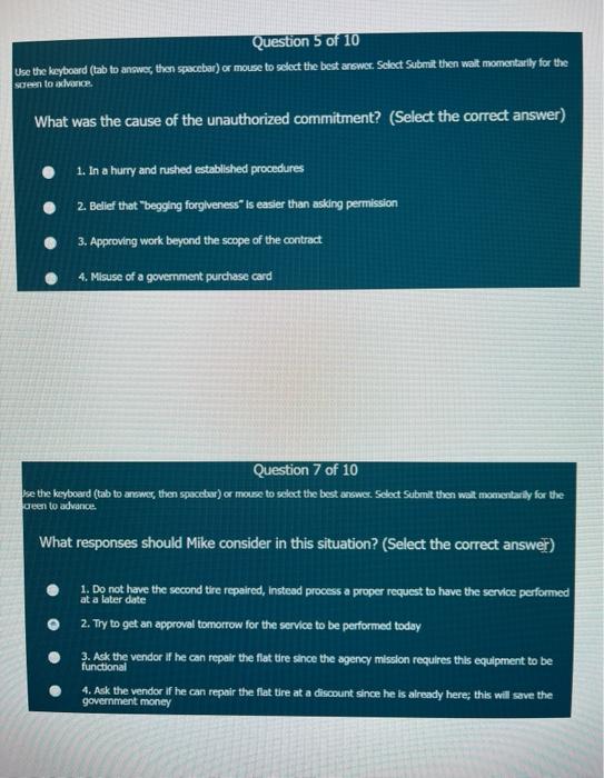Solved Unauthorized Commitments (UAC) Question 1 of 10 Use | Chegg.com