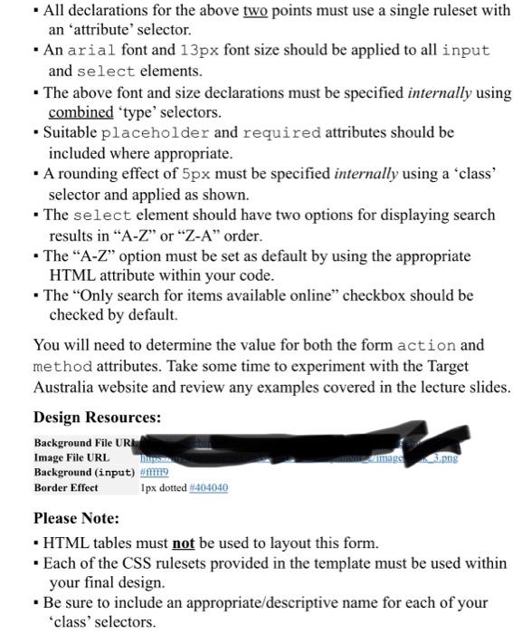 Solved Task 3: Complete the HTML and CSS code needed to | Chegg.com