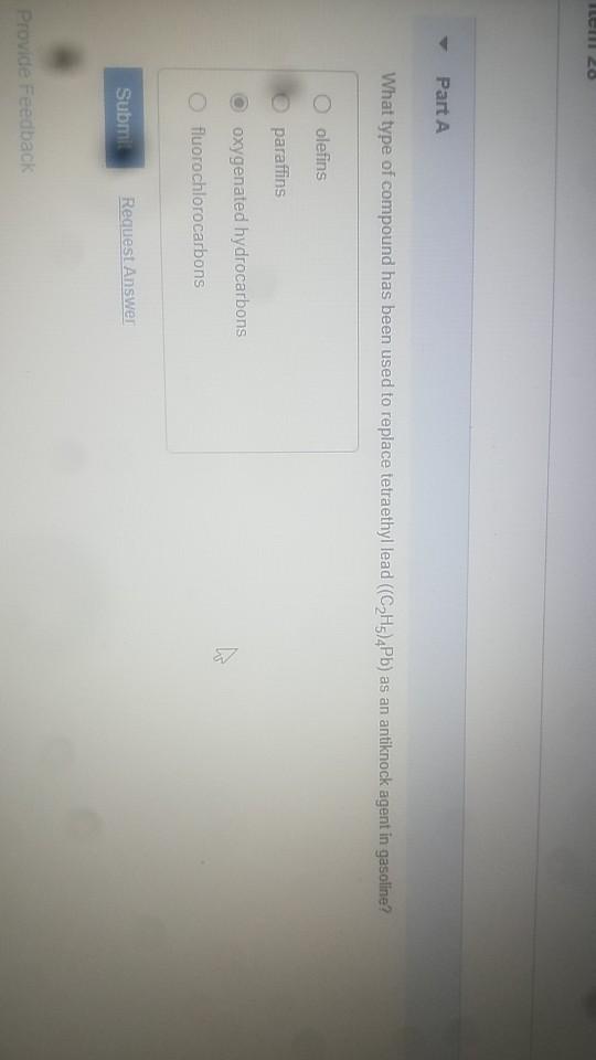 Solved Part A What type of compound has been used to replace | Chegg.com
