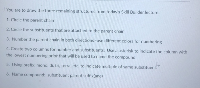 Solved You are to draw the three remaining structures from | Chegg.com